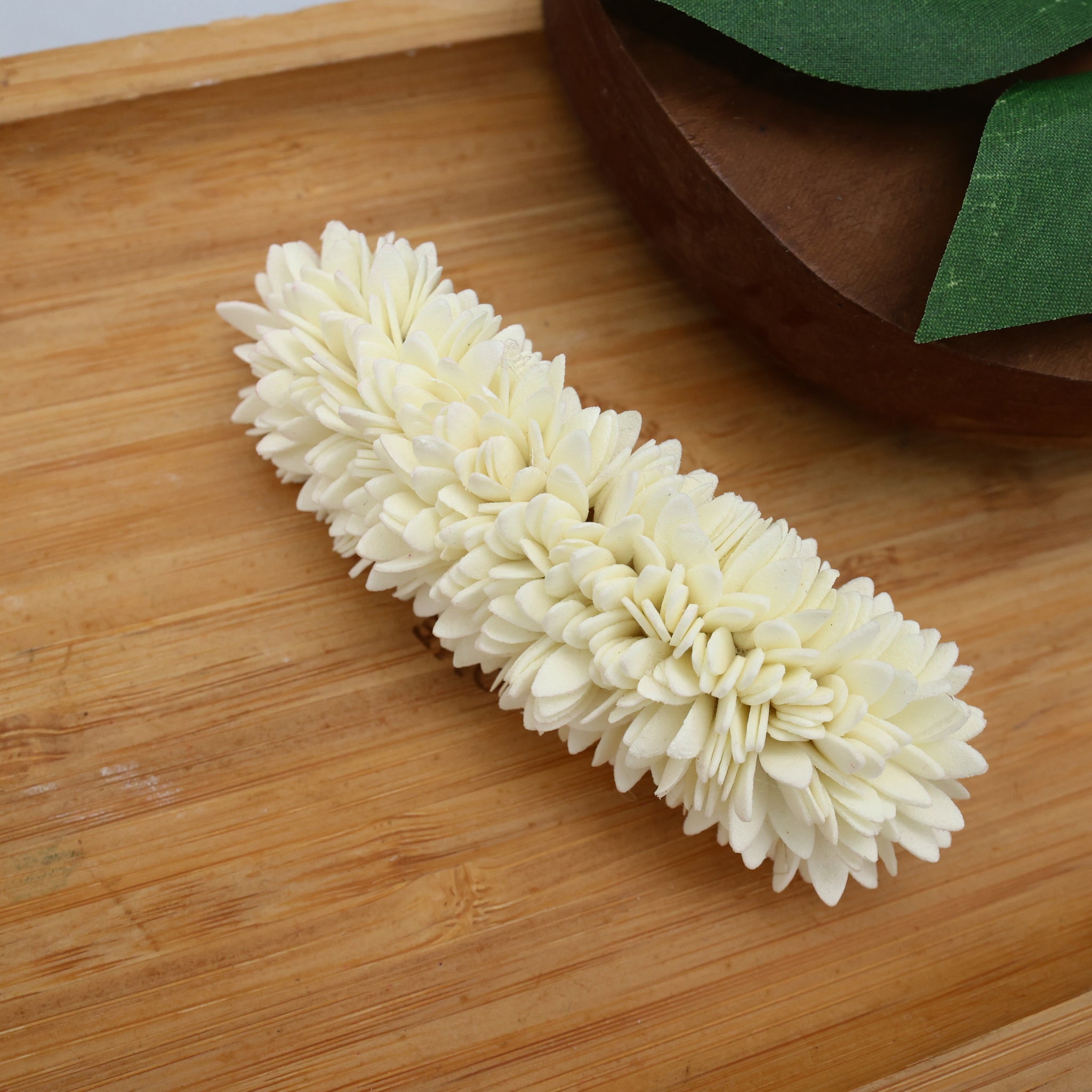 HANDMADE FOAM WATERPROOF MULLA POO FRENCH BARRETTE HAIR CLIP FOR WOMEN