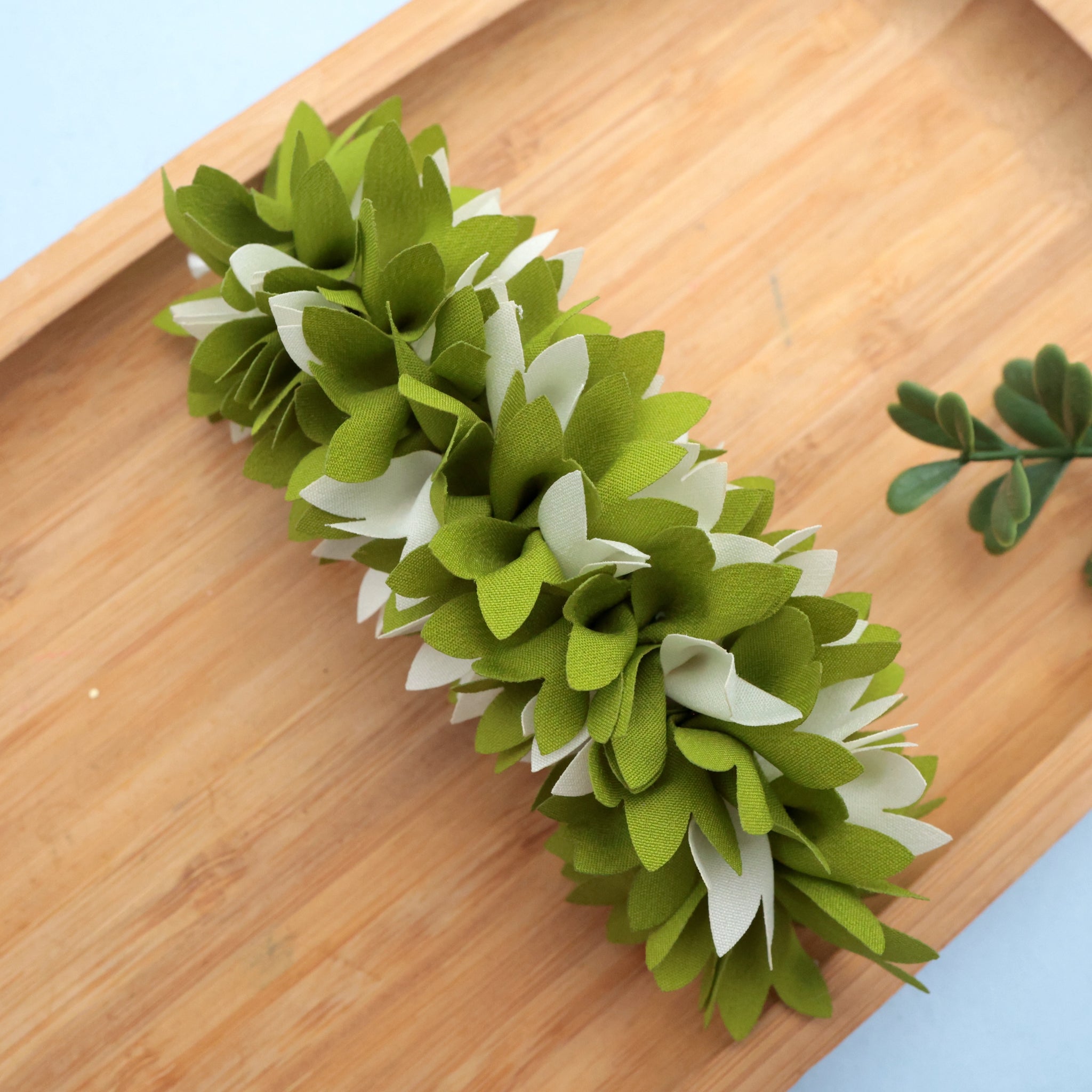 Handmade Pichi Poo Big Size French Barrette Hair Clip For Women - Gree