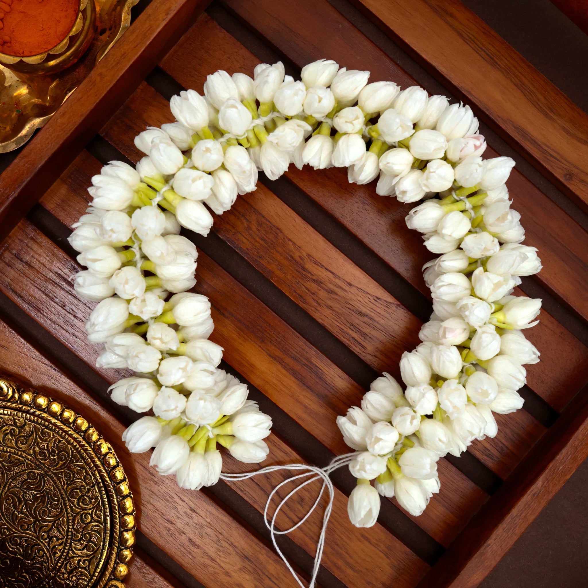 Very Real Look Handmade Bloomed Buds Jasmine String - 16 Inches - Pre-