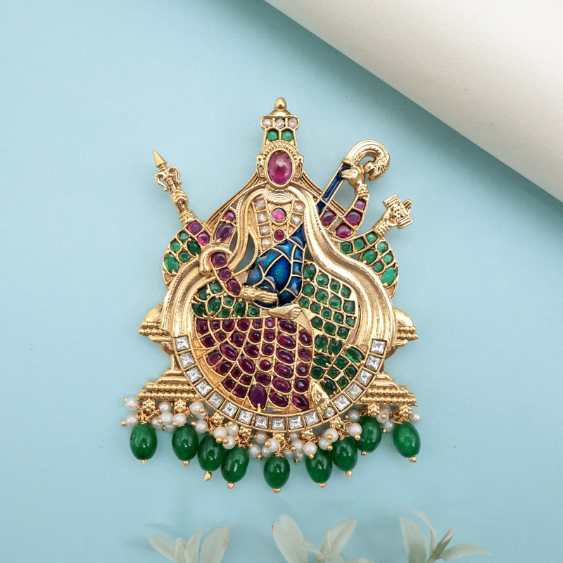 PREMIUM KEMP DIVINE GODDESS SARASWATI DEVI PENDANT