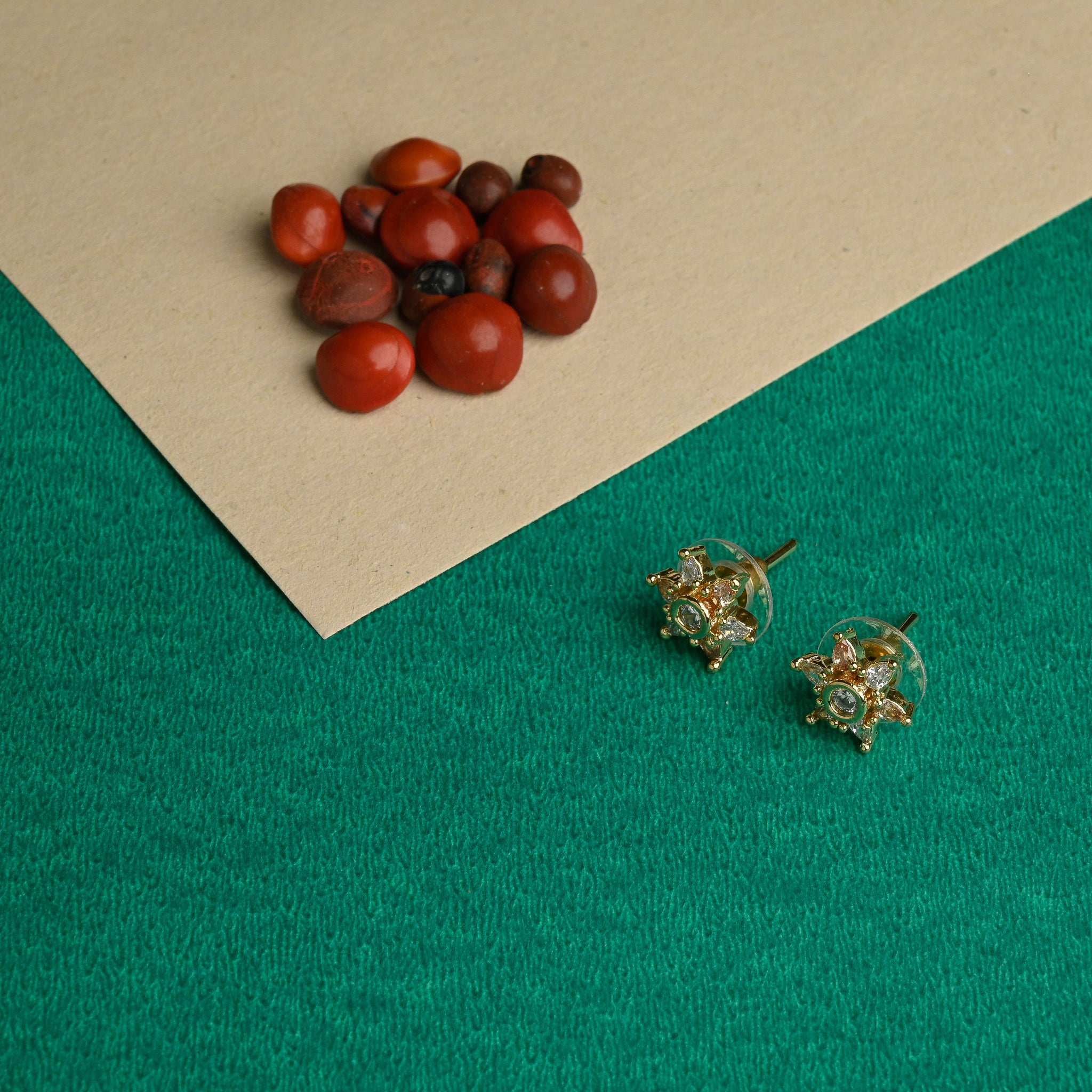 Gold Polish Small Star AD Studs – Happy Pique